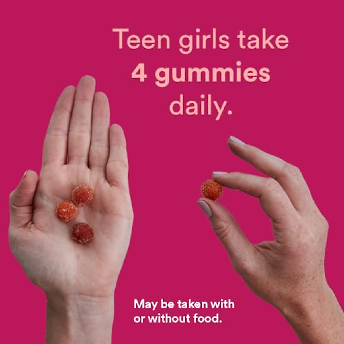 SmartyPants Teen Girl Multivitamin Gummies: Omega 3 Fish Oil (EPA/DHA), Vitamin C, D3, B12, Vitamin A, K & Zinc, Gluten Free, Includes Biotin to Support Hair, Skin & Nails, 120 Count (30 Day Supply)