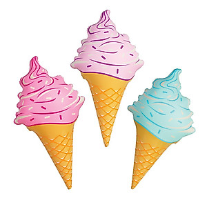 Rhode Island Novelty 36 Inch Inflatable Ice Cream Cones, Three per Order. No Color Choice