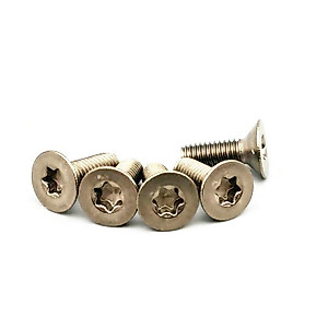 BOL-67626 Titanium Bolts M3 M1.6M2 M2.5 M4 M5 6 8 10 15 20mm Countersunk Torx Drive T5 T6 T8 T10 T20 Titanium Screws Ti Fastener 12pcs-(Dims: M5x35 mm T25)