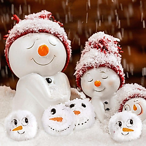 Skylety 20 Pcs Plush Snowball for Indoor Outdoor Stuffed Snowballs Snowman Toys Snowball Fun Set for Snow Games Decorations(Vivid Series)