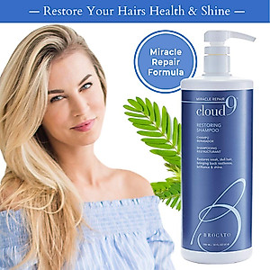 Brocato Cloud 9 Restoring Shampoo by Beautopia Hair: Miracle Repair Moisturizing & Revitalizing Shampoo - 32 oz