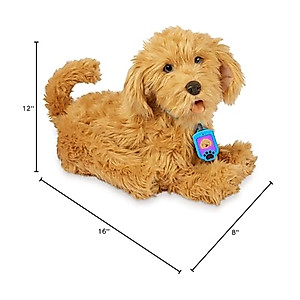 My Fuzzy Friend Moji Interactive Labradoodle - Plush Dog Toy for Boys and Girls, Loveable and Lifelike Companion Pet , Brown