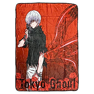 Tokyo Ghoul Ken Kaneki Rinkaku Kagune Fleece Throw Soft Lightweight Blanket 45x60 Inches