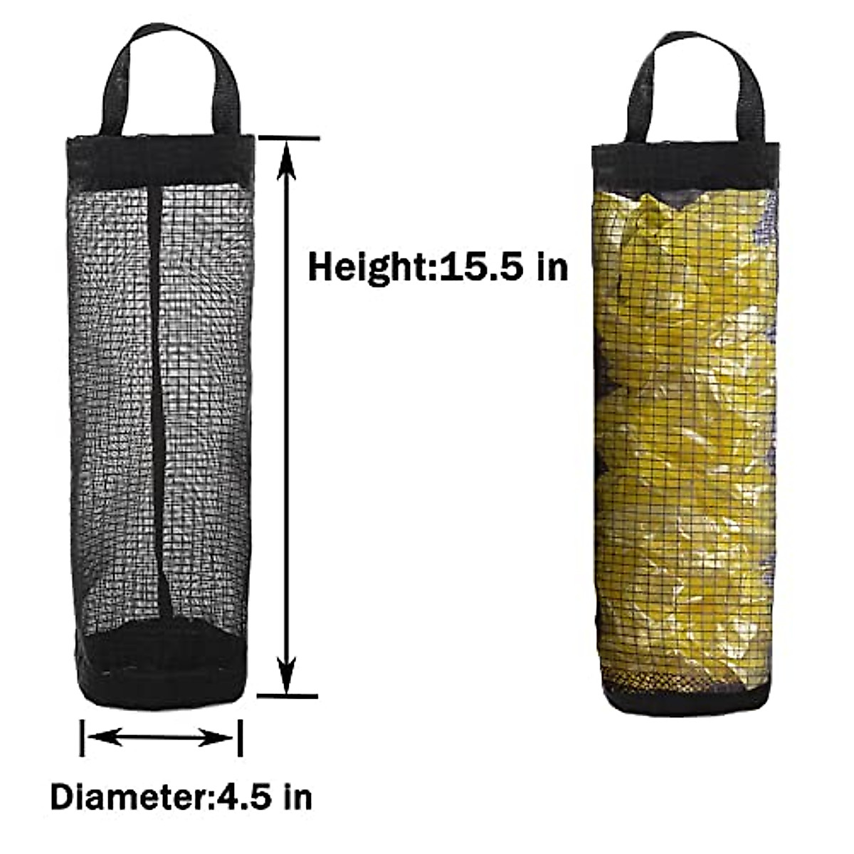 8PCS Plastic Bag Holders,Mesh Hanging Garbage Bag Dispensers,Recycling Grocery Shopping Bags Storage for Home and Kitchen
