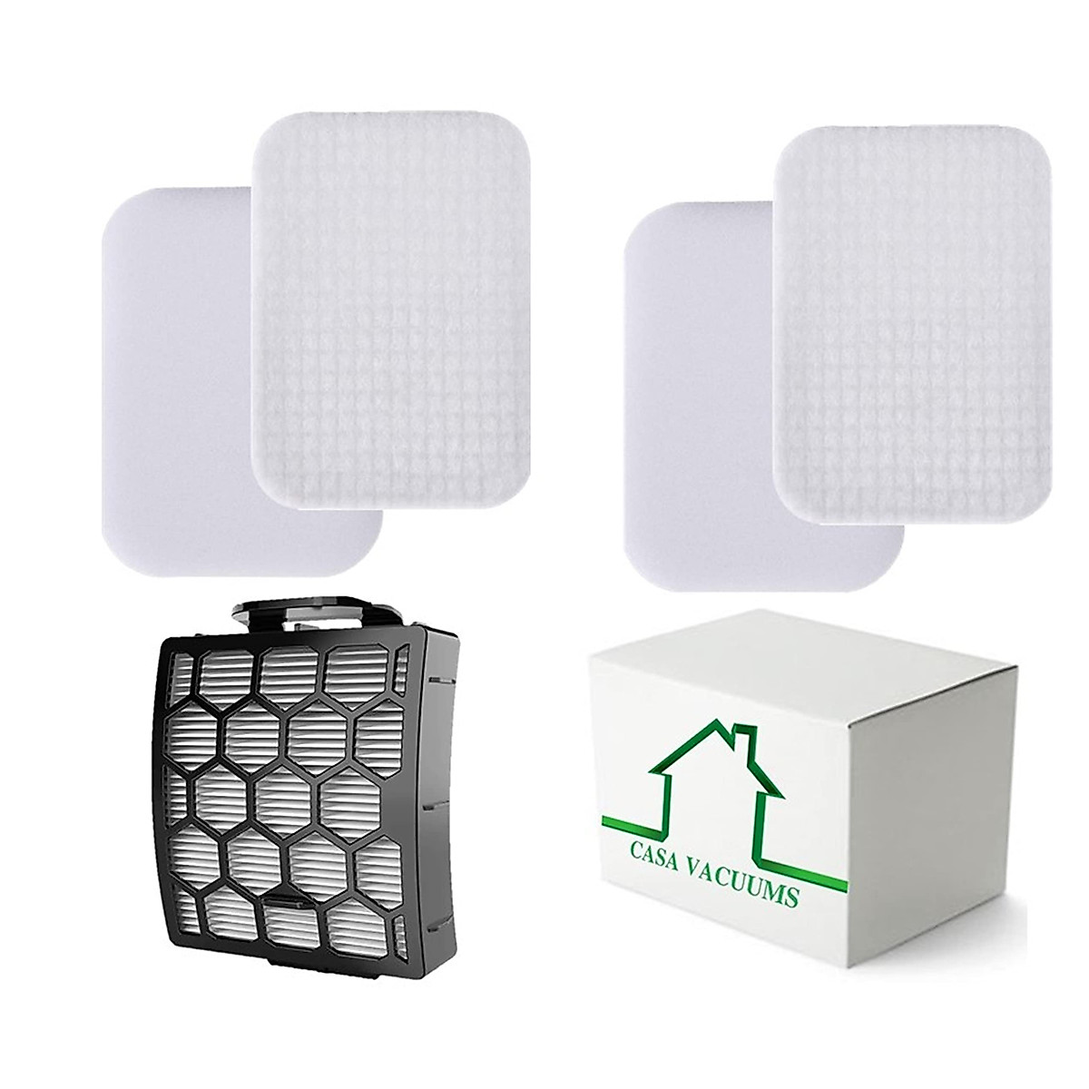 Replacement 2+1 Filter Kit Compatible with Shark Navigator Lift-Away ADV Upright Vacuum LA300 LA301 LA322 + Shark Rotator Lift-Away ADV DuoClean PowerFins Upright Vacuum with Self-Cleaning Brushroll LA502. Compare to XFFK320 XHF320