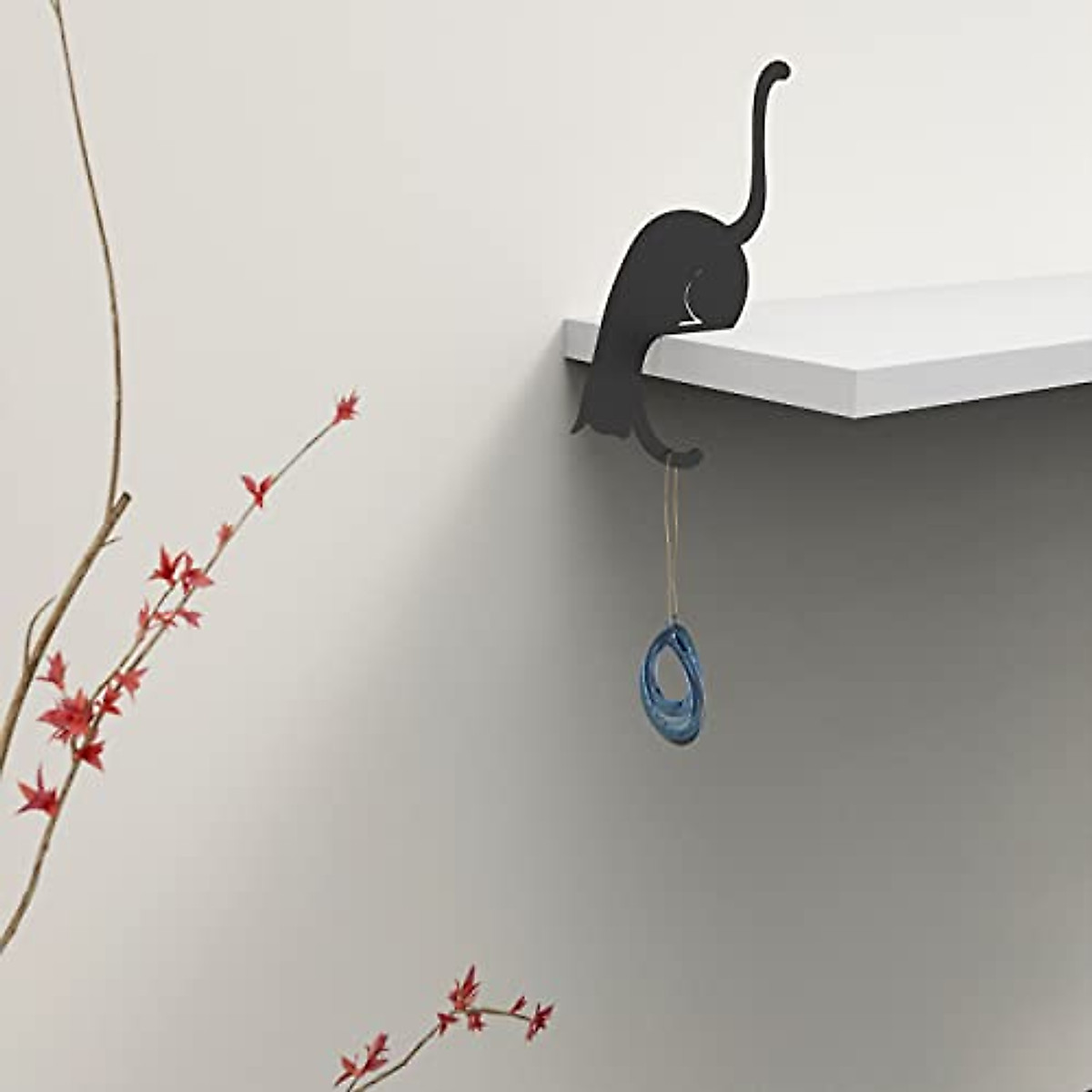 Artori Design Unique Banana Holder Balance Hook - Magic Hook for Hanging Plants Jackets Keys or Stylish Purse Hanger - Perfect for Kitchen Dorm Room Bedroom and Entryway for Home or Office (Cat)