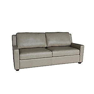 Lea Unlimited Gray Wyatt Sofa in Top Grain Leather, Grey