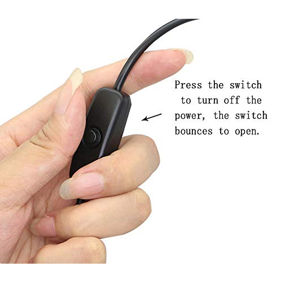 PNGKNYOCN 30cm USB C Male to Female On/Off Switch Cable YOUCHENG for Raspberry Pi 4 (2-Pack)