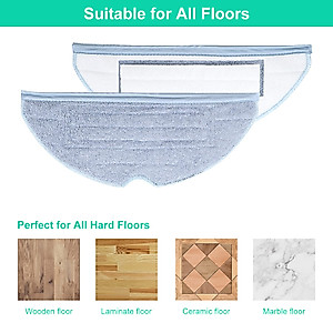 8Pcs Mop Cloth Pad for Xiaomi Roborock S7 S7 + S7 MaxV, S7 MaxV Plus, T7S T7 plus T7S plus Robot Vacuum Cleaners Microfiber Vacuum Mop Replacement Pads