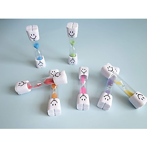 Transun Moo 7 Pack 2 Minutes Hourglass Brushing Teeth Timers Colorful Sand Timer for Kids Promote Dental Hygiene