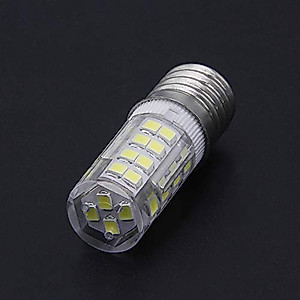 HBGD E17 LED T7 T8 Medium Base LED Appliance Bulb, Dimmable, 4W (Equivalent to 40W Halogen Bulb), Daylight White 6000K 110V-130V, Ceramic E17 LED Bulb for Microwave and Oven Appliances Pack of 2