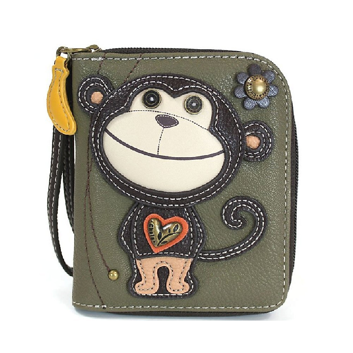 Chala Monkey Zip-Around Wristlet Wallet
