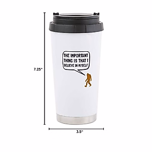 CafePress Bigfoot Believe In Myself Travel Mug 20 oz. Insulated Stainless Steel Coffee Tumbler