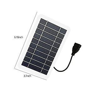 Amikadom #YxvMi0 Monocrystalline Silicon Solar Panel Charging Cell Phone Mini Solar Panel Charger USB Output / 3 7V