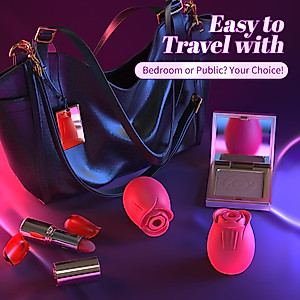 Sex Toys Rose Dildo Vibrator - Upgraded Adult Toys with 18 Sucking & Vibrating Modes for Women Clitoral Nipple, Rose Sucker Sex Enema Products G Spot Vibrators for Woman Couples Adult Sex Games