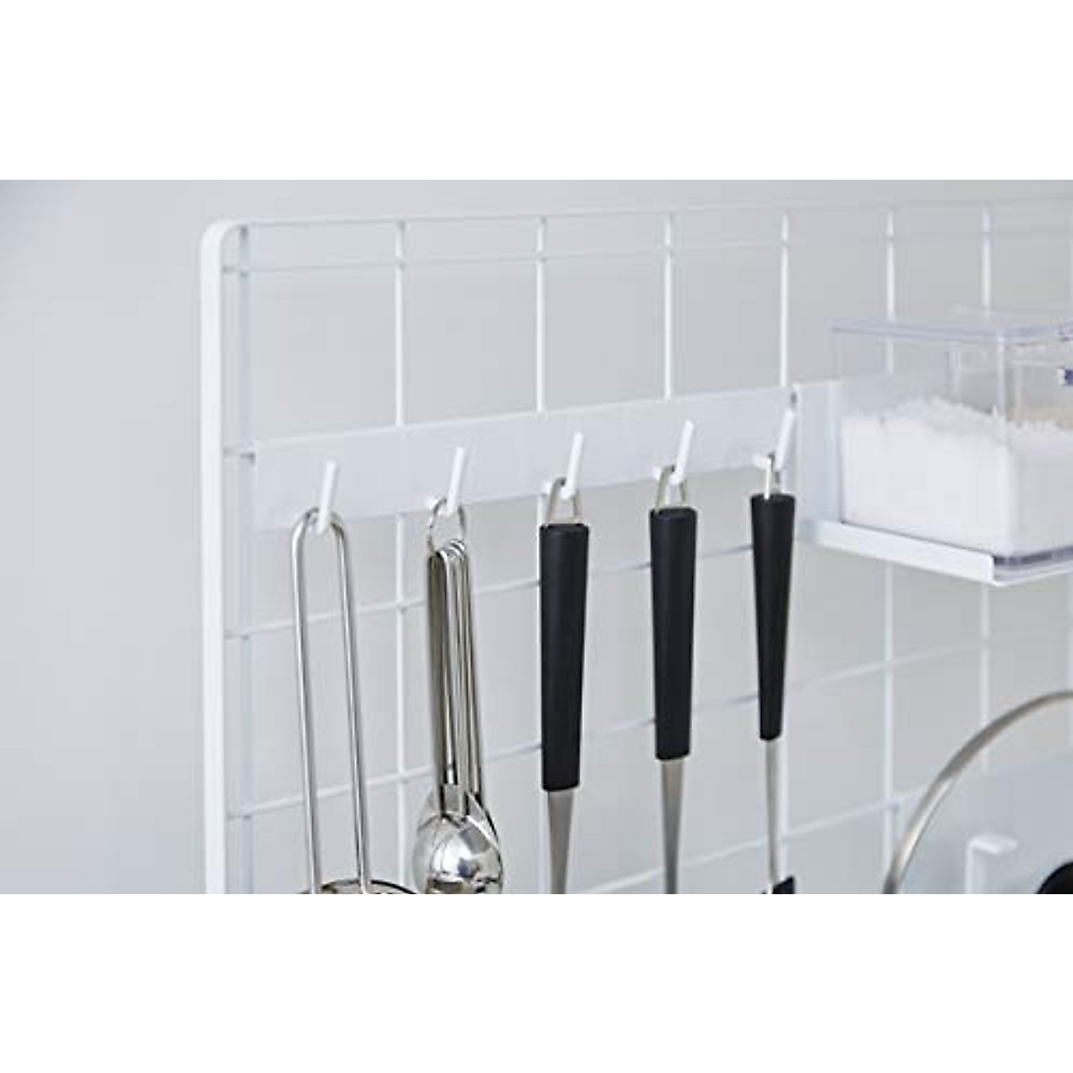 Yamazaki Home Grid Panel Organizer and Accessories-Wall Storage Decor, One Size, White