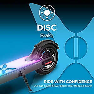 Hover-1 Jive Electric Scooter 16 MPH, 8 Mile Range, 5HR Charge, LCD Display, 8.5 Inch High Grip Tires, 264LB Max Weight, Cert Tested, For Kids, Teens, Adults, Black