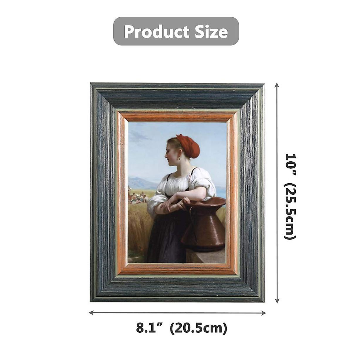 Najer 5x7 Square Retro Stereo Photo Frame, Solid Wood Painting Picture Frame for Wedding, Photo Studio, Home Decoration, Painting Art