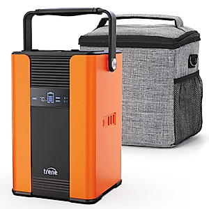 Trene Portable Power Station, Outdoor Generator 259.7Wh, Solar Generator, 300W Lithium Battery Backup Power Source with LED Light, DC AC Outlet for Home Use Camping RV Travel Emergency