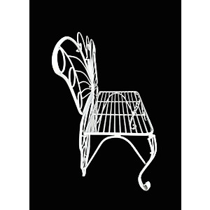 Unknown1 White Metal Butterfly Bench