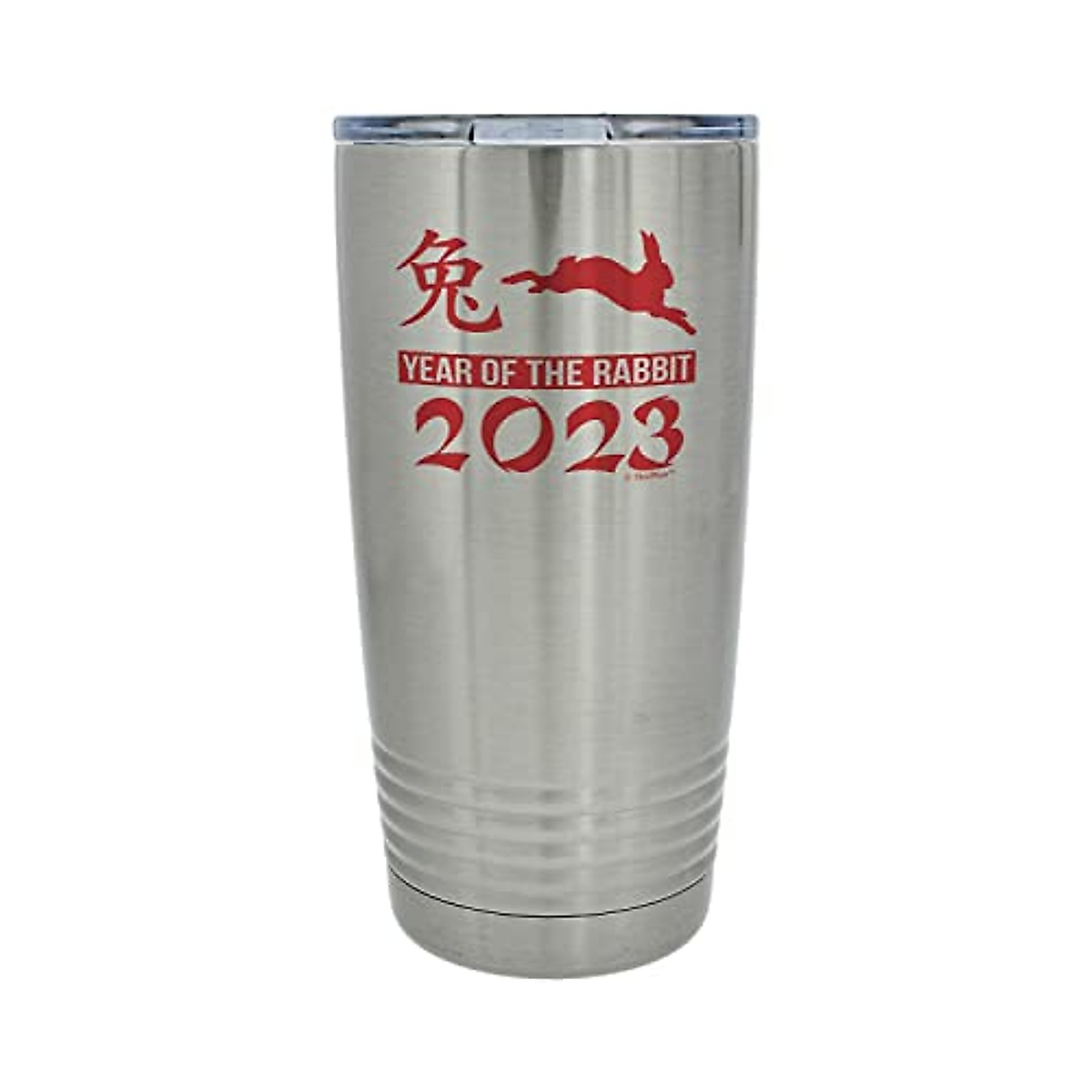Chinese New Year Party Favor 2023 Year Of The Rabbit Iconography 2-Pack 20oz Stainless Steel Insulated Travel Mug With Lid