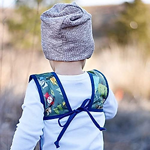 BapronBaby Camping Bears Bapron - Soft Waterproof Stain Resistant Bib - Machine Washable - 6m - 5yr - (Sz Baby/Toddler 6m-3T)