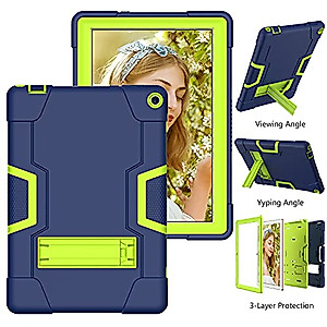 Mignova For Walmart surf onn Tablet Pro 10.1 Case Model 10003562 Tablet Soft Silicone & Had Back Cover For Walmart Onn 10.1 inch Pro Android Tablet 2020 Case Kids Friendly Shock-Resistant (Navy+Green)