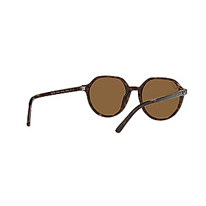 Ray-Ban RB2195 Thalia Square Sunglasses, Havana/Polarized Brown, 53 mm