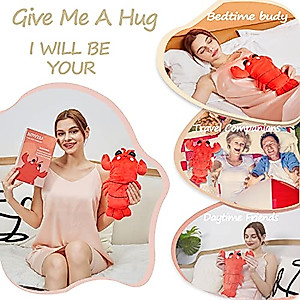 Intoypad Microwavable Menstrual Heating Pad, Crustacean Warming Pillow, Cuddly & Cute Lobster Plush with Heating Pad