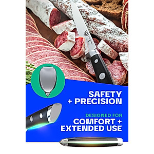 Dalstrong Serrated Utility Knife - 5.5 inch - Gladiator Series Elite - Forged High Carbon German Steel - Kitchen Knife Gift - Serrated Knife Blade - Sheath Included - NSF Certified