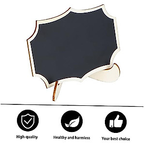 WOFASHPURET 10pcs Wood Decor Wedding Decoration Dining Room Table Decor Place Sign Message Board Signs Table Numbers Blackboard Display Chalkboards Message Board Ornament Mini Blackboard Easel