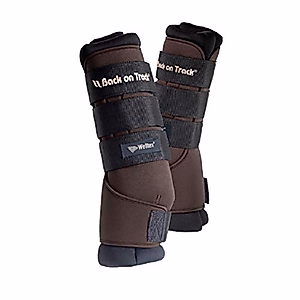Back on Track Quick Horse Leg Wraps Pair (Brown, 14 Inch)