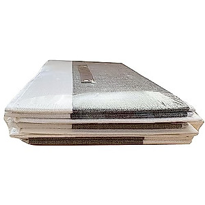 Yawinhe Collapsible Storage Boxes with Lids Fabric Foldable Storage Bins Organizer Containers Baskets with Lid for Home Bedroom Closet Office SNK024WGS-3