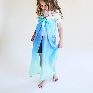 Sarah's Silks Enchanted Playsilk, 100% Silk Scarves for Kids and Toddlers, Sensory Toys | Bright Square Scarves, Montessori Waldorf Toys for Imaginative and Pretend Play - Sea