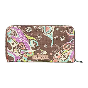 Sakroots Artist Circle Large Wallet, Slate Songbird