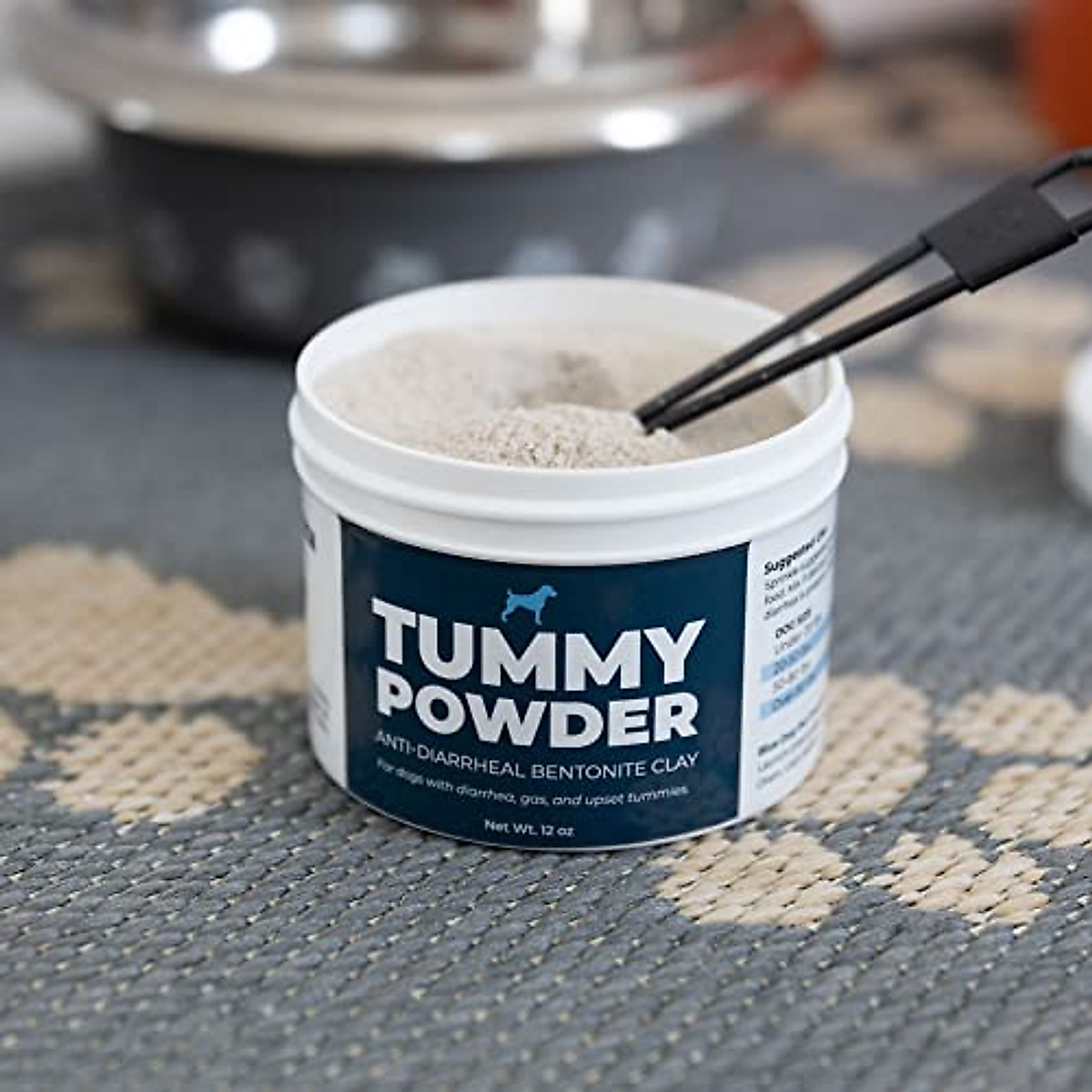 Tummy Powder for Dogs and Cats | Anti-Diarrheal Bentonite Clay Powder | Gas Relief | Stool Firmer | Detox | Anti-Diarrhea | Calcium and Other Minerals | Natural from The Earth | by Blue Dog Pet