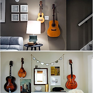 Guitar Wall Mount Guitar Hanger Acoustic Electric Guitar hanger Bass Ukulele Black hook Metal Holder Hangers