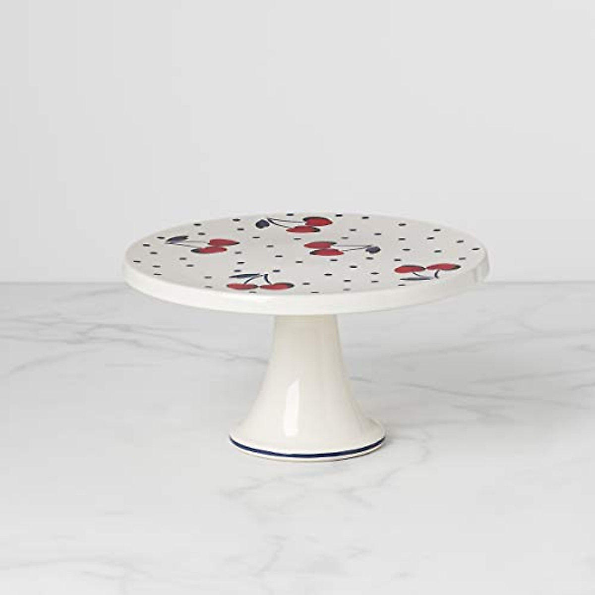 Kate Spade Vintage Cherry Dot Cake Plate, 3.10 LB, Multi