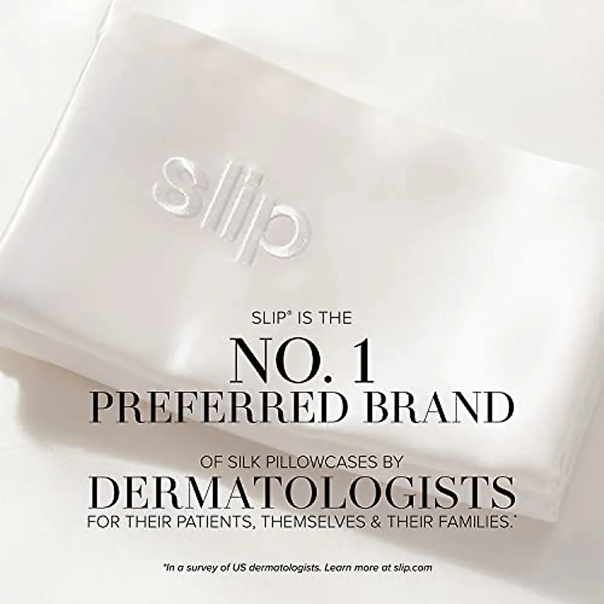 SLIP Silk Queen Pillowcase, White (20" x 30") - 100% Pure 22 Momme Mulberry Silk Pillowcase - Anti-Aging, Anti-BedHead, Anti-Sleep Crease