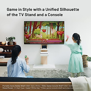WALL Portable Game Holder Shelf with Detachable Hook for TV Stand V2/V2CASTER/V3/V5 Models | Satin Black