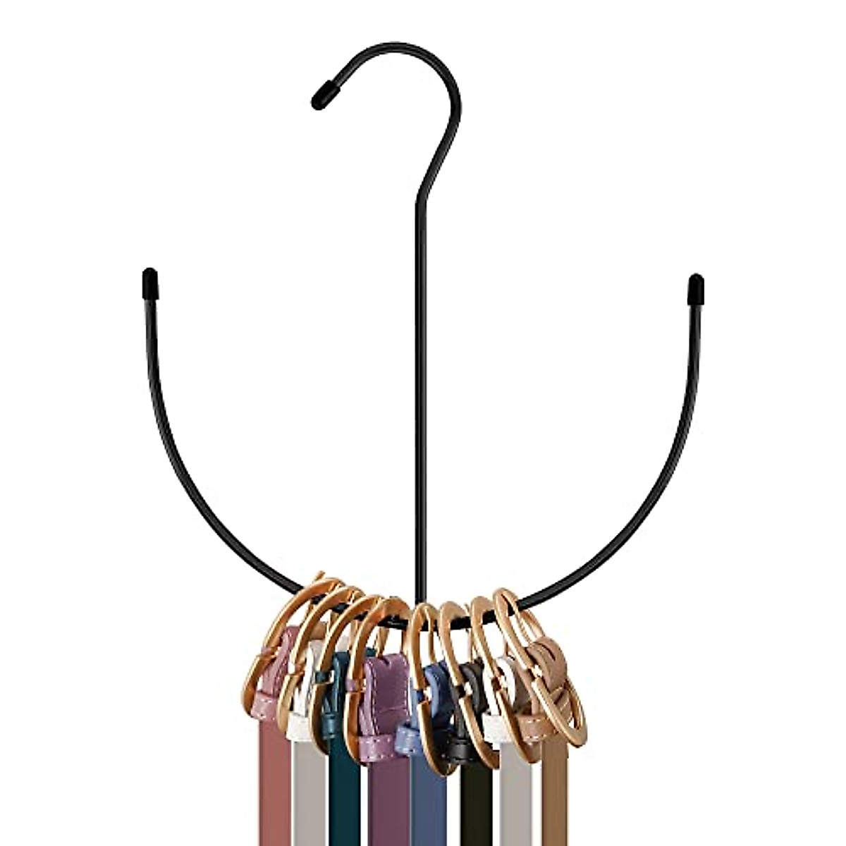 ZEDODIER Belt Hangers, Belt Rack Black Closet Accessories Organizers, Closet Organizer Hook Rack for Belt, Ties, Scarves, Camisoles, Hats, Bras, Shoes