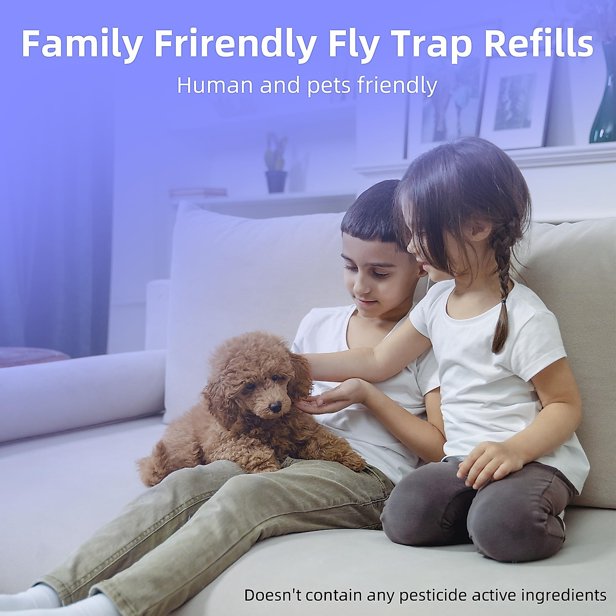 Kiwinurse Indoor Fly Trap Refill Glue Cards for UVLA1001 Indoor Fly Insect Trap - 10Pack, Single Sided Sticky