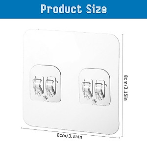 WLLHYF 4 Packs Shower Caddy Adhesive Replacement, Transparent Strong Sticky Waterproof Heavy-duty Nail Free Adhesive Pads for Bathroom Storage Shelves Soap Holder Kitchen Racks