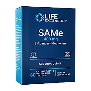 Life Extension Same 400mg (S-Adenosyl-Methionine) - Supplement for Joint & Liver Support - Non-GMO, Gluten-Free, 60 Count