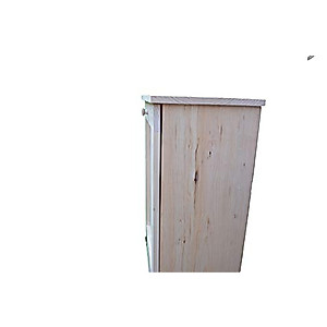 Amish Wares Tilt Out Solid Pine Unfinished Trash Bin Can Holder/Laundry Clothes Hamper