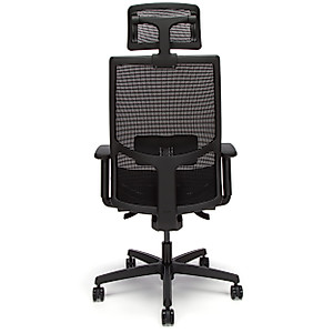 HON Ignition 2.0 Ergonomic Office Chair with Headrest - High Back Mesh Office Chair, Adjustable Lumbar Support, Armrests, Synchro-Tilt Recline - Home Office Desk Chair Comfortable for Long Hours
