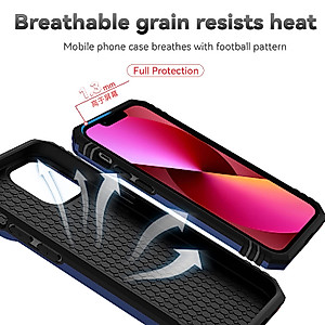for iPhone 13 Pro Max Case with Camera Lens Cover HD Screen Protector, Military Grade Drop Protection Magnetic Ring Holder Kickstand Protective Phone Case for Apple iPhone 13 Pro Max 6.7 inch (Navy)