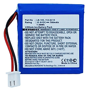Synergy Digital Credit Card Reader Battery, Compatible with Safescan 165 Credit Card Reader, (Li-Ion, 10.8V, 700 mAh) Ultra High Capacity, Replacement for Safescan 112-0410 Battery