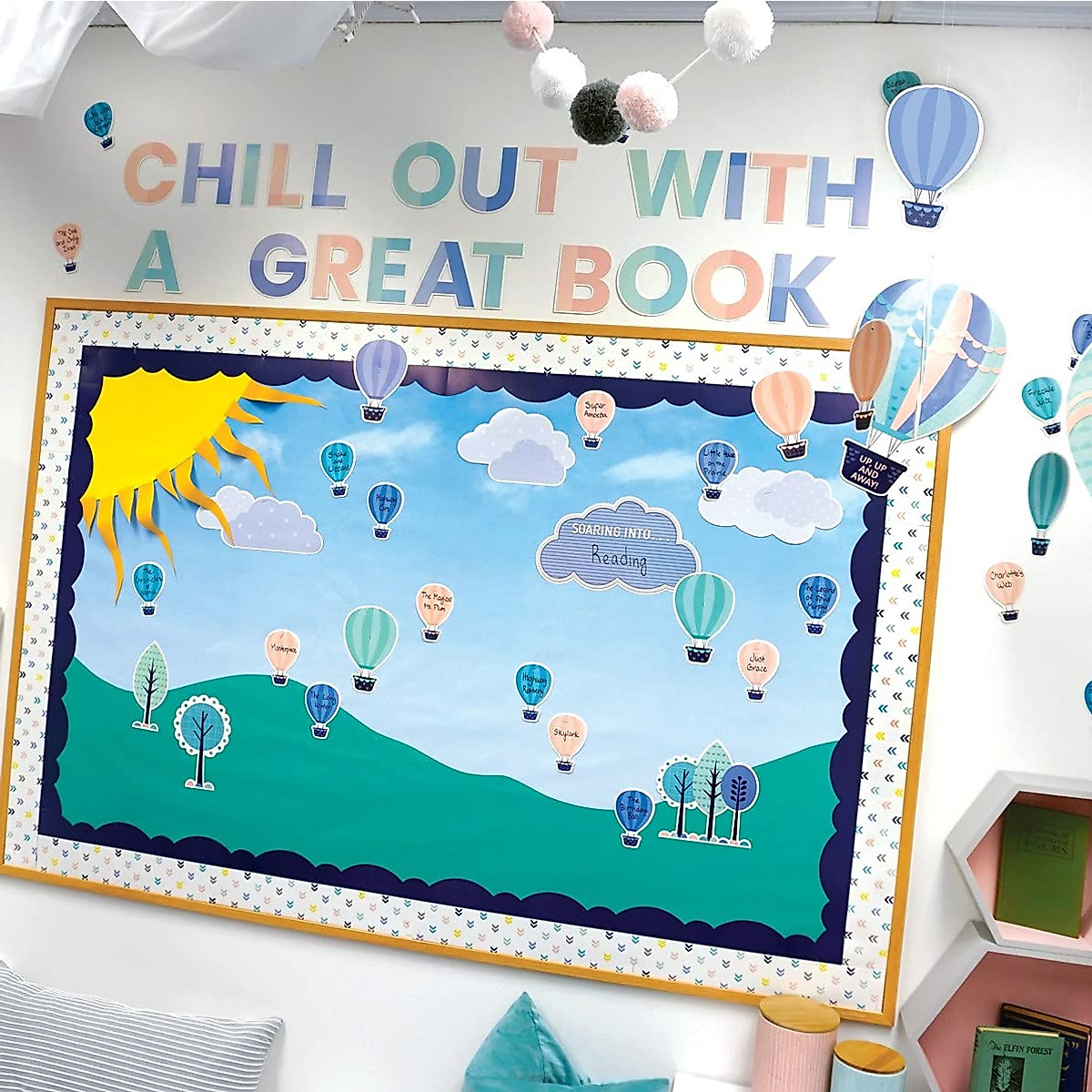 Creative Teaching Press Calm & Cool Hot Air Balloons Cut Outs, 6 in, CTP 8666