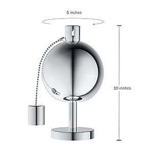 Table Top Torch Canister - 10in Tall Stainless Steel Refillable Citronella Torches Outdoor - Tabletop Torches for Outside Patio or Deck - Oil Lamp Outdoor Lighting by Pure Garden